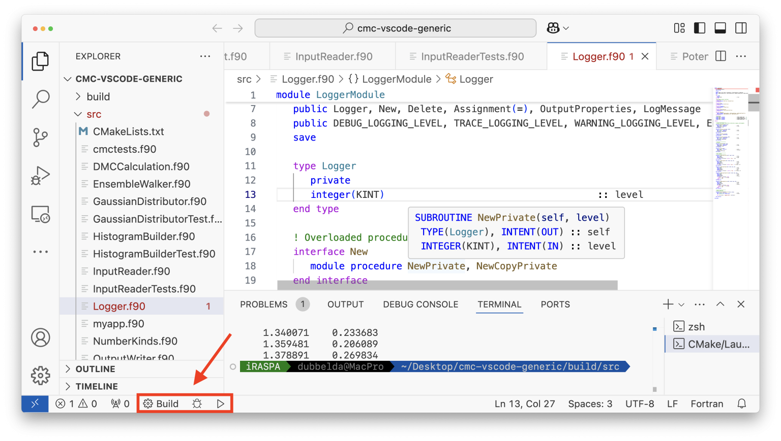 Visual Studio Code C/C++/Fortran with CMake – iRASPA